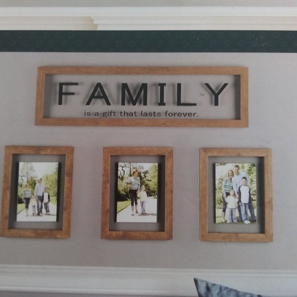 Melancco | Accents | Melanco Wood 4 Pc Wood Collage Family Is A Gift ...